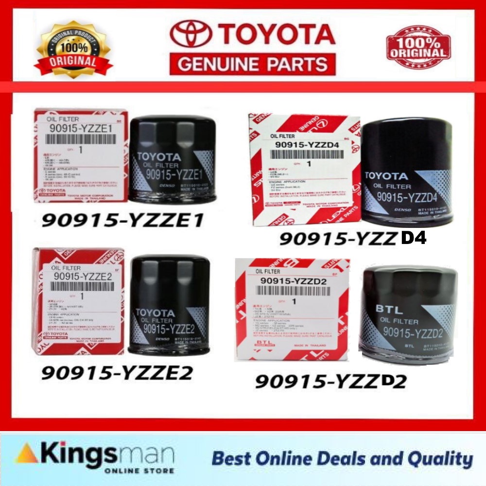 [Kingsman] OIL FILTER TOYOTA 90915-YZZE1/E2/D2/D4 FOR ALL TOYOTA CAR ...