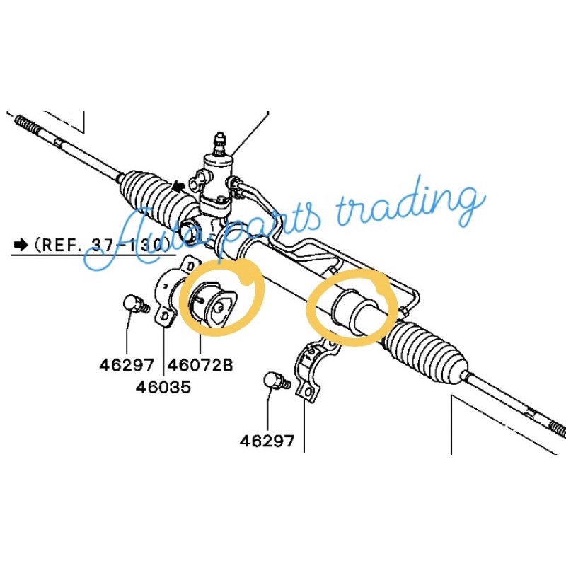 MITSUBISHI PAJERO IO H76 STEERING RACK CUSHION RUBBER SETS | Shopee ...