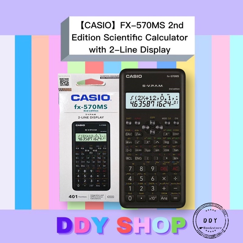 CASIO FX-570MS 2nd Edition Scientific Calculator with 2-Line Display (1 ...