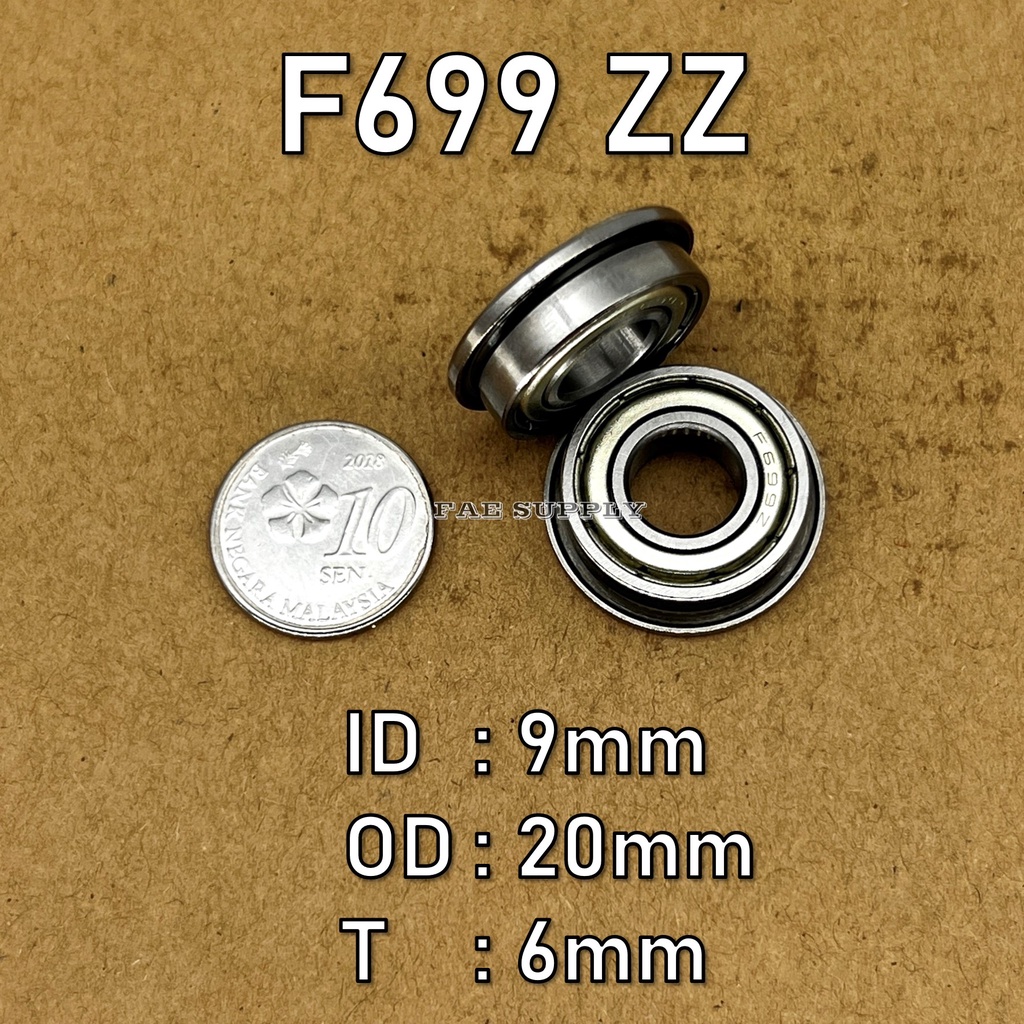 Flange Bearing Flanged F692 F693 F694 F695 F696 F697 F698 F699 Z ZZ | Shopee Malaysia