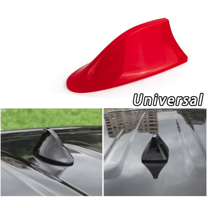 Red Car Radio Dedicated Antenna Roof Tail Modified Perforated Shark Fin ...