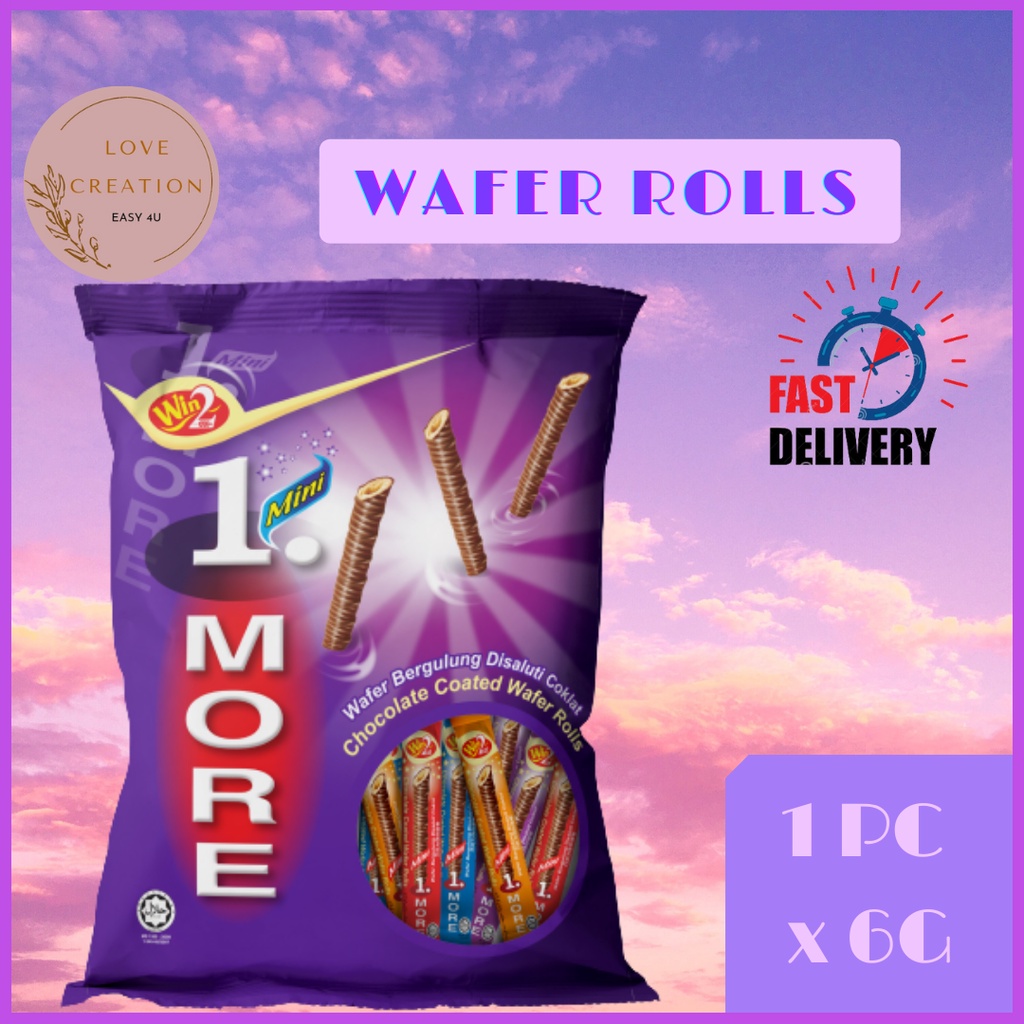 🔥Hot Selling🔥Win2 1 More 6g Chocolate Coated Wafer Rolls Biscuit Stick ...