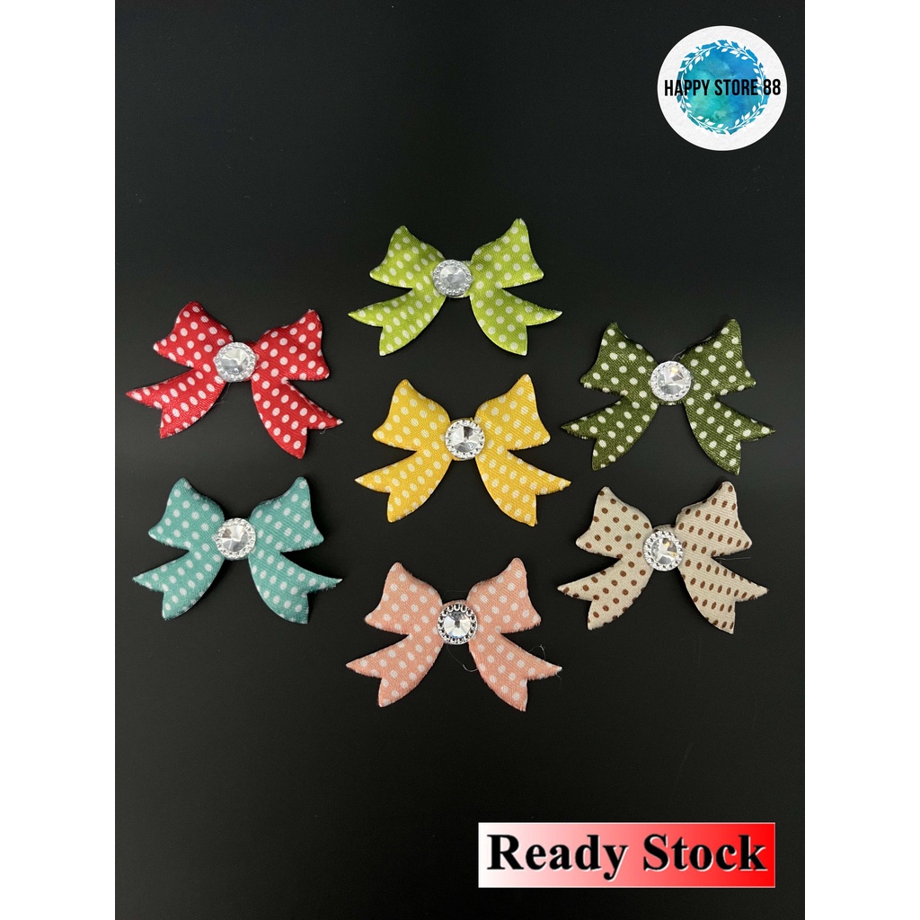 4cm Polka Dot Ribbon Bow Decoration (30/50pcs) | Shopee Malaysia