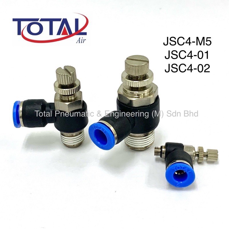 JSC Series 4MM Speed Controller JSC4-M5,JSC4-01,JSC4-02 Pneumatic Push ...