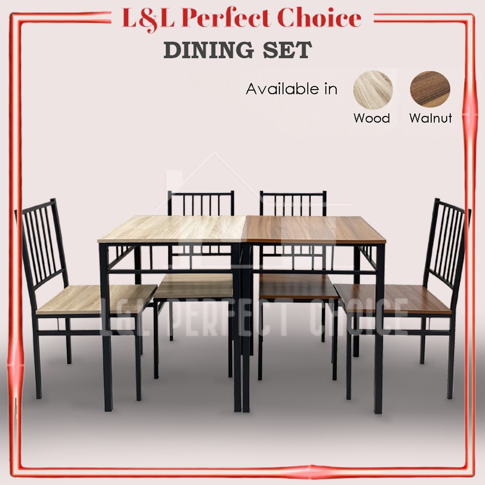 Dining Table Set with 2 Chairs Home Living / Meja makan / 2 Kerusi / 1 ...