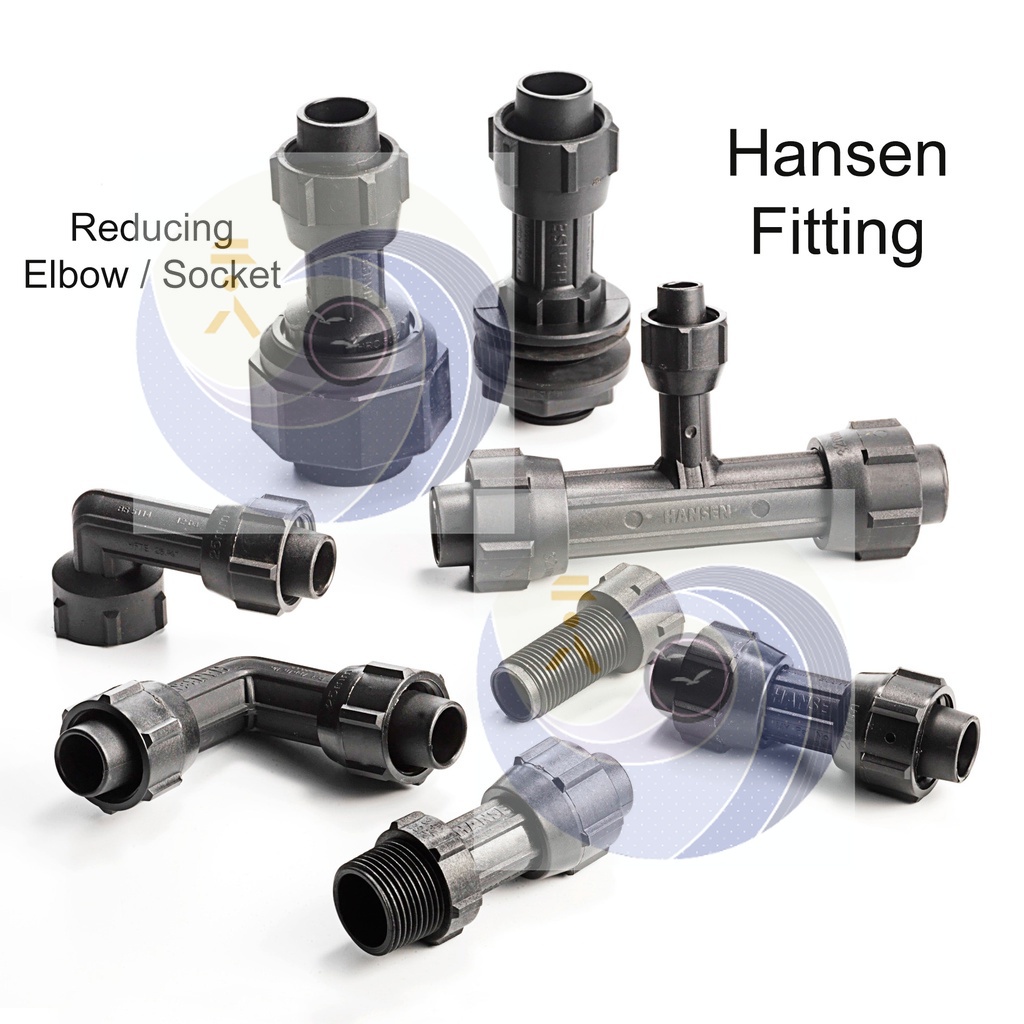 [ 1 UNIT ] Hansen Poly Reducing Elbow socket Fitting Penyambung Poli ...