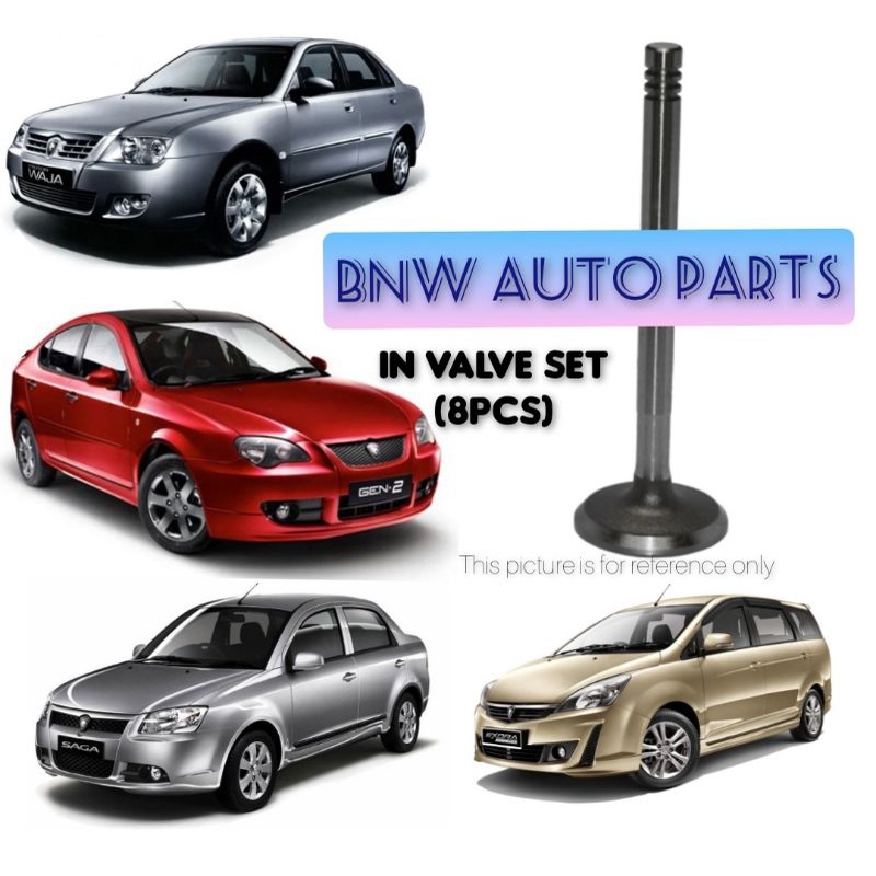 8pcs ENGINE VALVE (INTAKE ) FOR PROTON SAGA BLM||GEN2||SATRIA NEO||WAJA ...