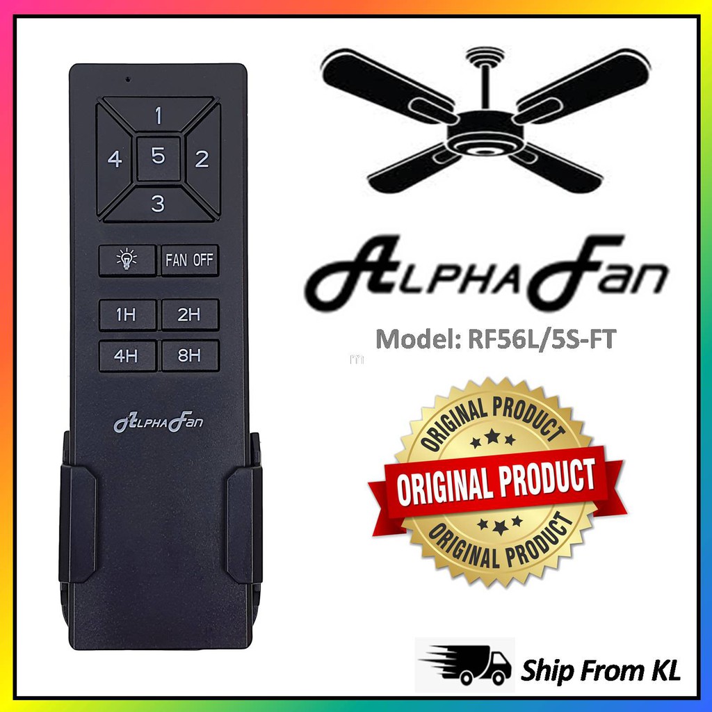 [ORIGINAL] ALPHA Fan - 5 Speed Ceiling Fan Remote Control (RF56L/5S-FT ...