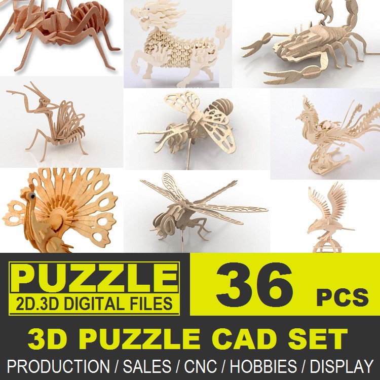 3D Model Puzzle 26 Set for Production CAD drawings / commercial / model ...