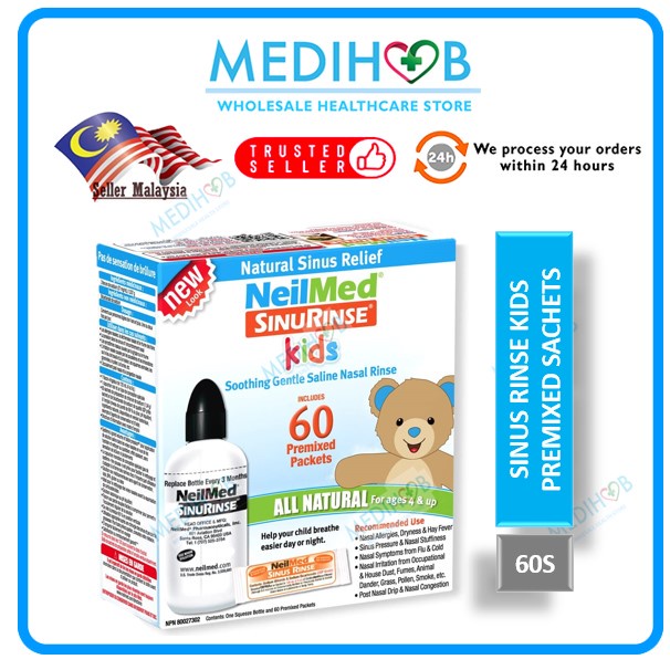 KIDS!! (FAST SHIPPING~) NEILMED KIDS STARTER KIT PREMIXED 60S (EXP10 ...