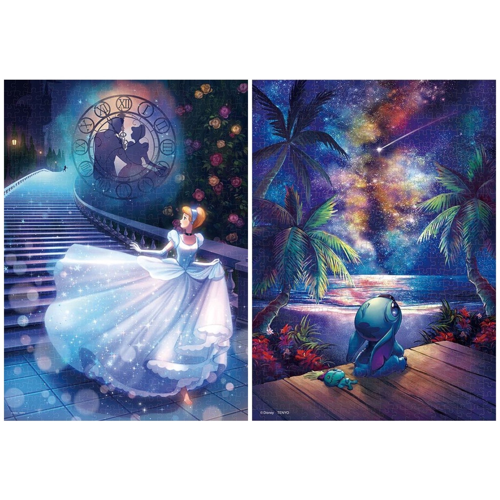 TENYO 500 DISNEY CINDERELLA / LILO & STITCH FLASH MAGIC JIGSAW PUZZLE ...