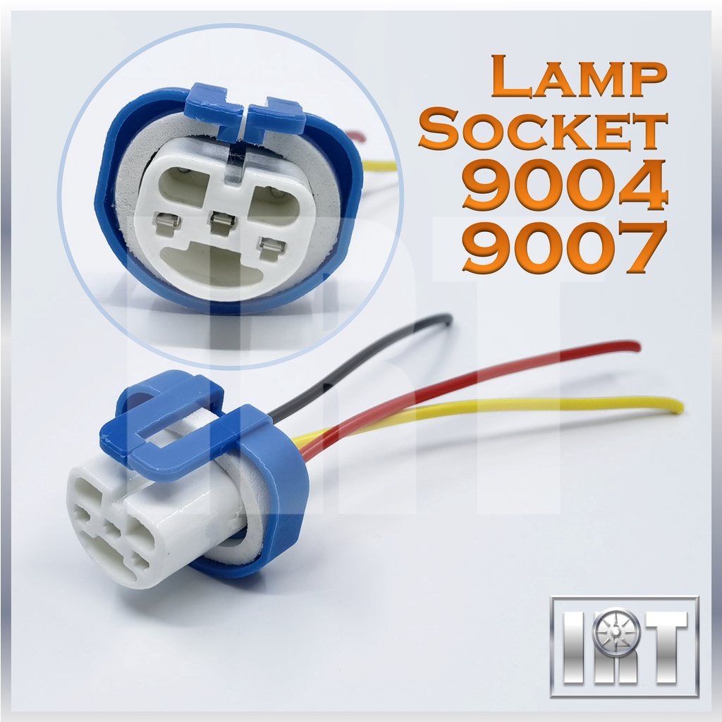 3 Pin 9004 9007 Bulb Ceramic Socket Car Foglamp Bumper Light Lampu ...