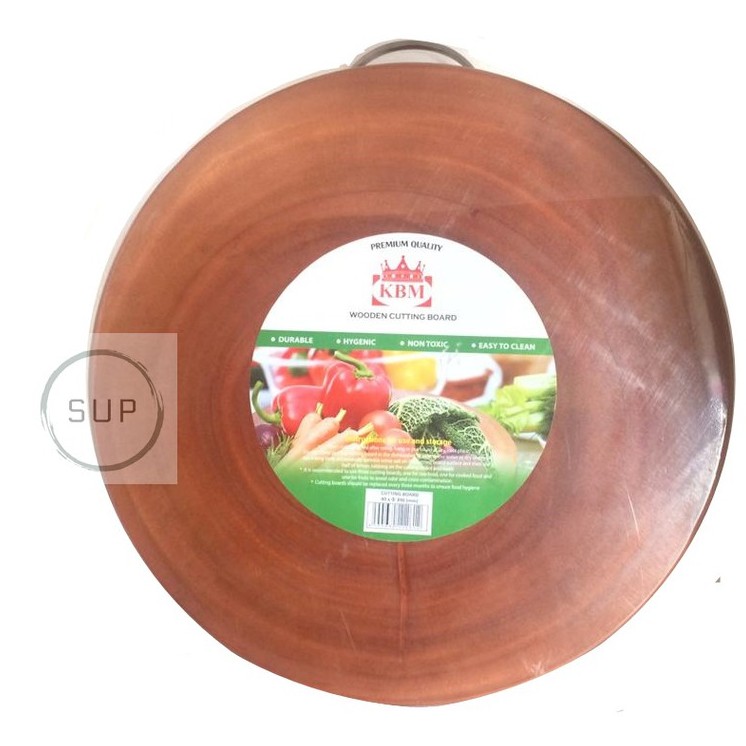 CUTTING BOARD / WOODEN ROUND CUTTING BOARD / SOLID WOOD / GOLD IRON ...