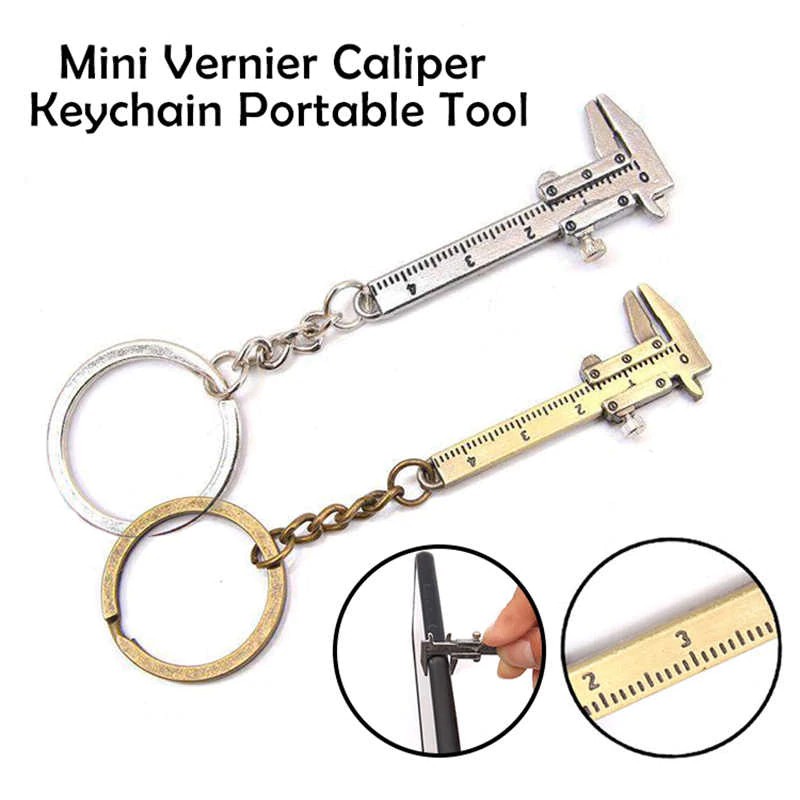 MKR 0-40mm Portable Zinc Alloy Mini Vernier Caliper KeyChain Key Chain ...