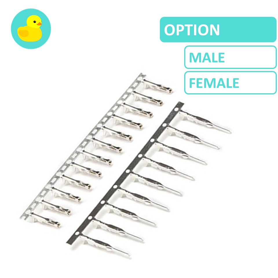 10 units - Male / Female Dupont Connector Crimp Pin 2.54mm Pitch ...