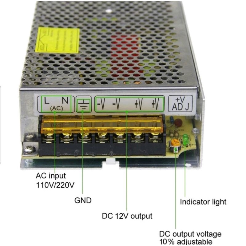 Cctv Power supply 12V 10 A Net/ 10A 12V Switching Adapter | Shopee Malaysia