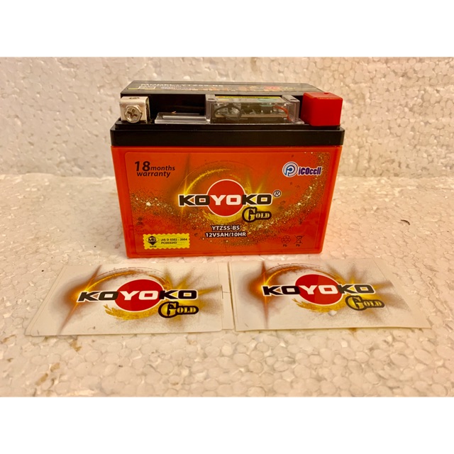 SIRIM Battery PICO CELL Brand KOYOKO GOLD YTZ5(18 Bulan Warranty ...