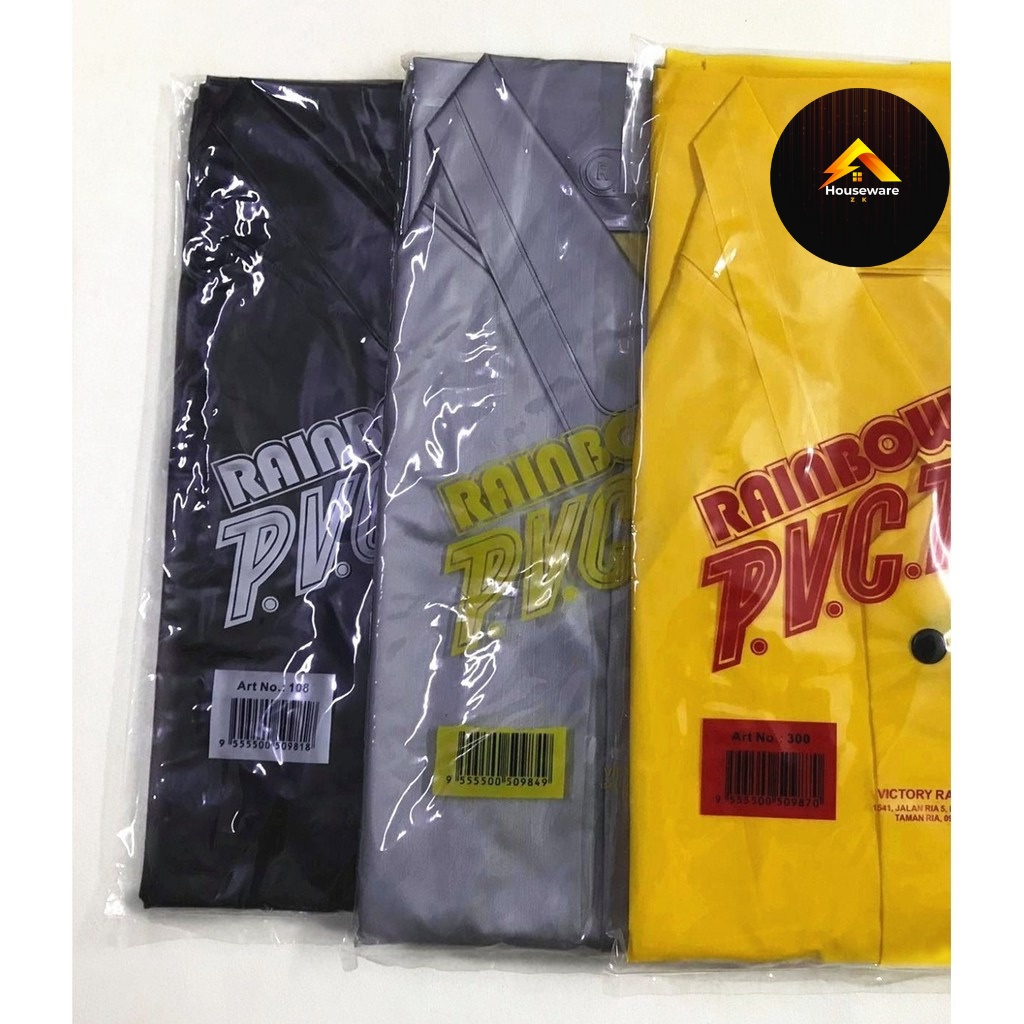 RAINBOW PVC Raincoat 🔥Ready Stock🔥 Code 108 300 3128 Good Quality Water ...