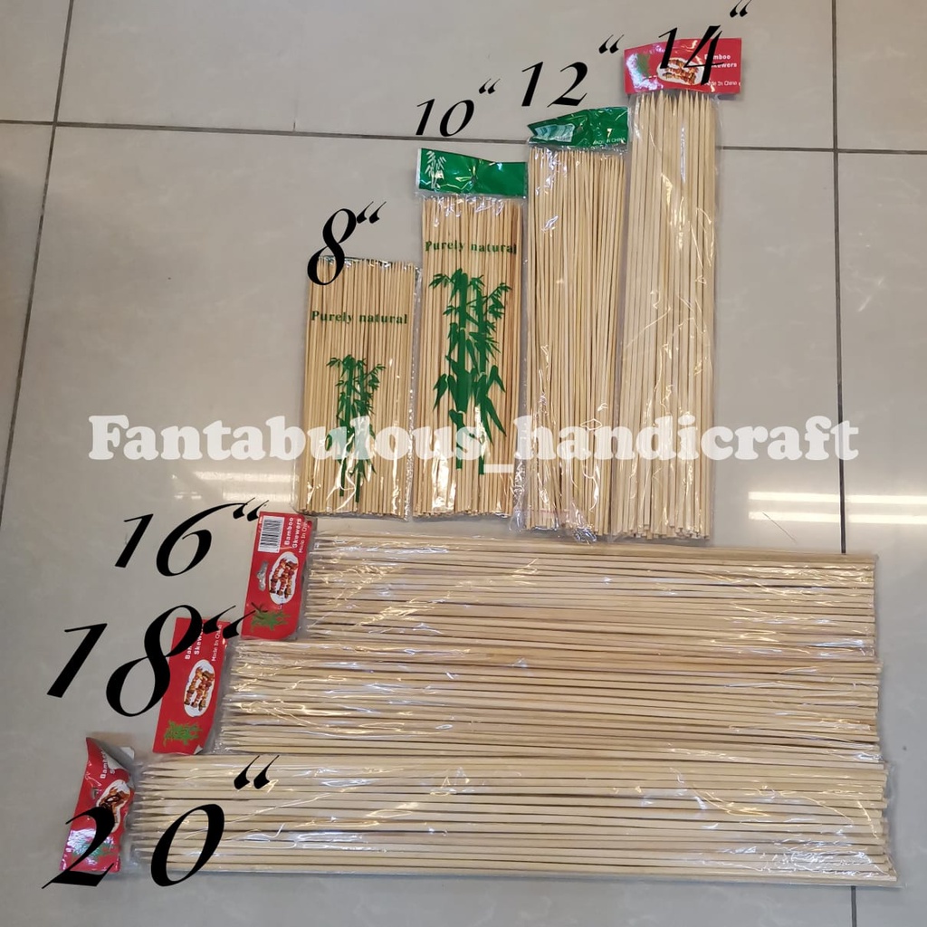 Lidi satay Bamboo Stick Lidi for bouquet (by Pack) Batang Bunga Telor ...
