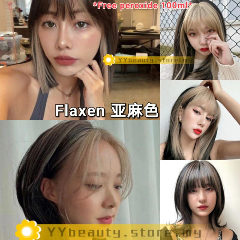 Flaxen Professional Hair Color Set 100ml Dye Hair Warna Rambut flaxen ...