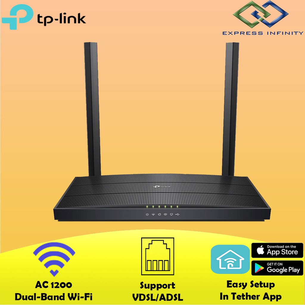 TP-Link Archer VR400 AC1200 Wireless MU-MIMO VDSL/ADSL Modem Router ...