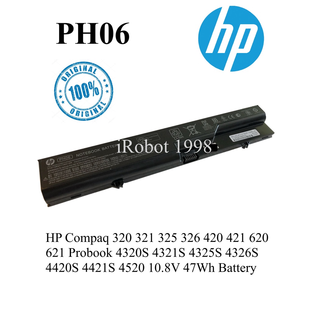 ORIGINAL HP PH06 FOR COMPAQ 320 321 325 326 420 421 620 621 PROBOOK ...