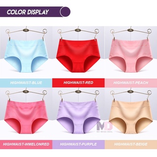 High Waist Underwear Seluar Dalam Wanita Cotton Underpants Breathable ...