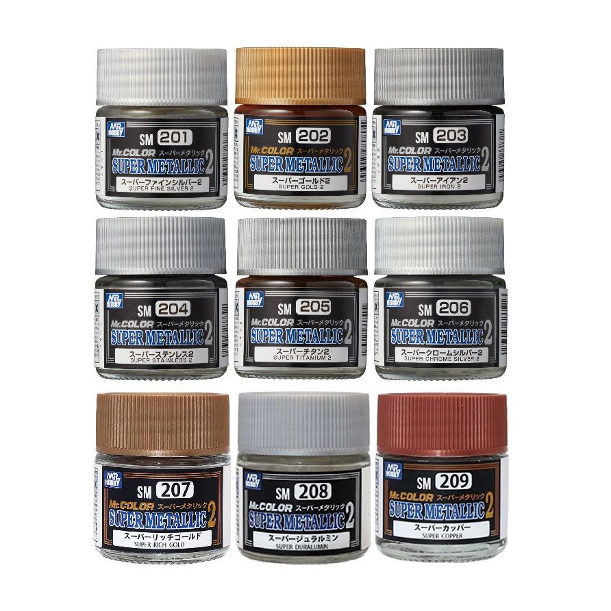 MR HOBBY MR COLOUR SUPER METALLIC SM201~212 | Shopee Malaysia