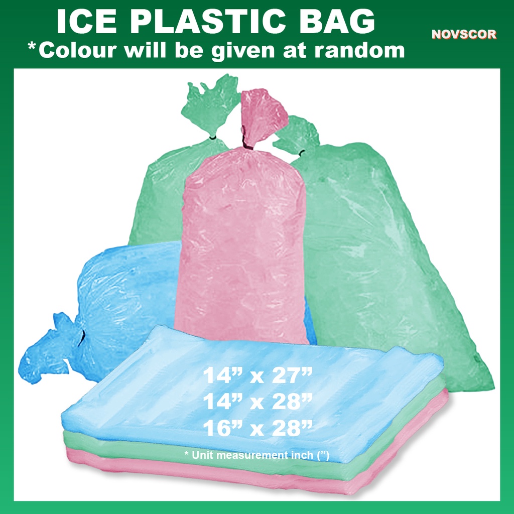 Ice Cube Plastic Bag | Plastik Air Batu | 2.5KG | 9", 13.50", 14", 16 ...