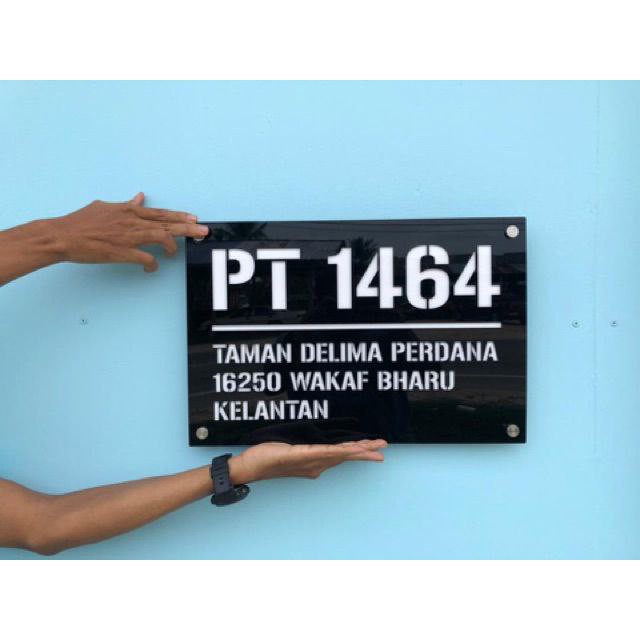 Papan Tanda Alamat Rumah Custom made 2 LAYER | Shopee Malaysia
