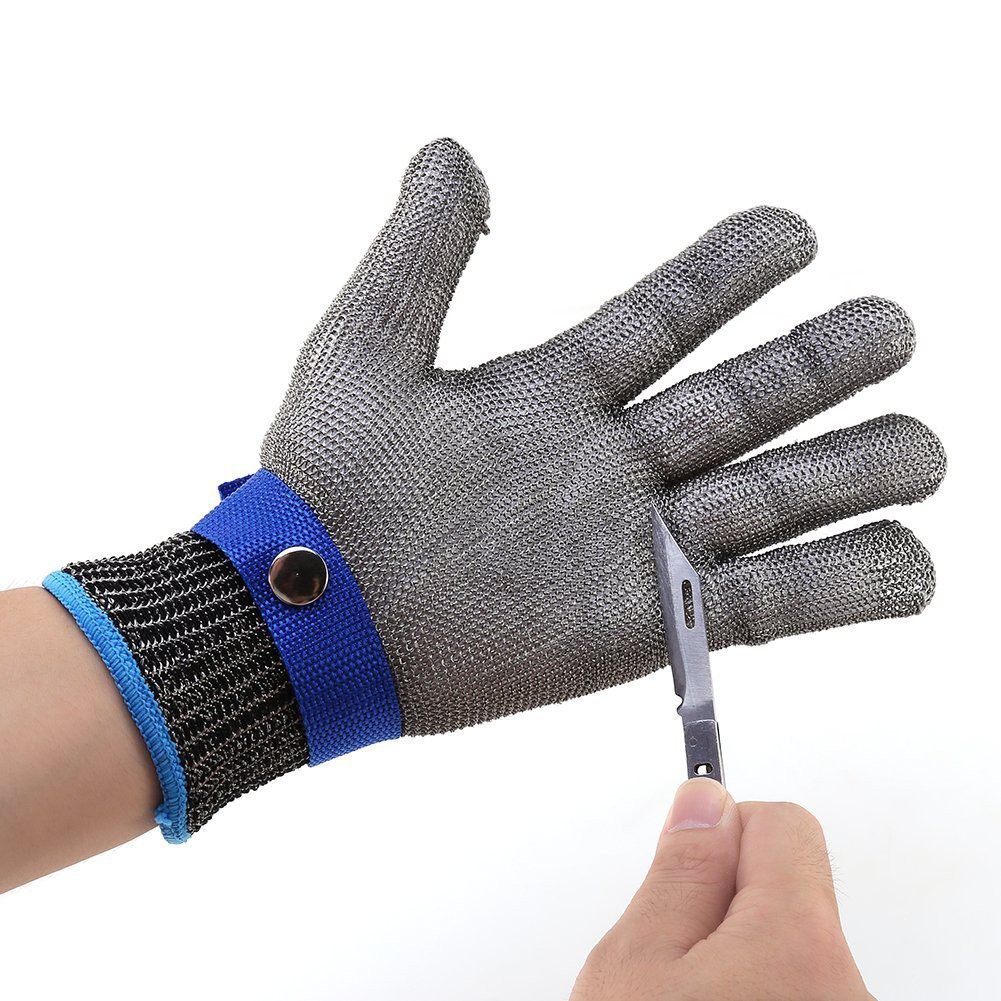 Safety Cut Proof Stab Resistant Stainless Steel Metal Mesh Butcher ...