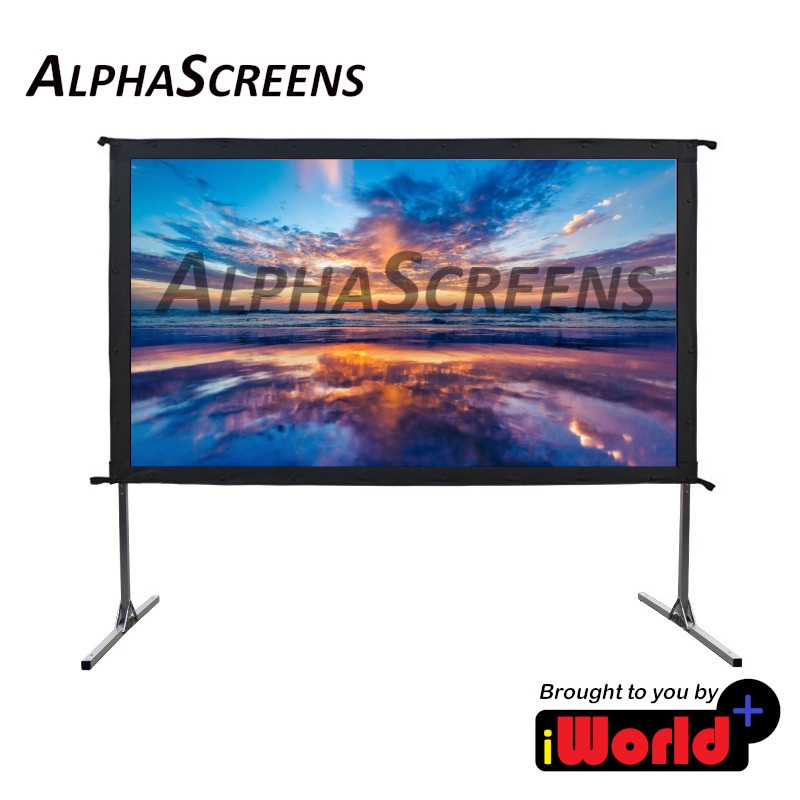 AlphaScreens Outdoor Quick Assemble Fast Folding Projector Screen elite ...