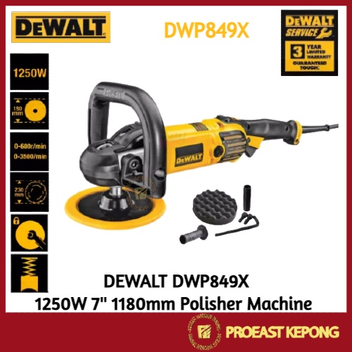 DEWALT - [ DWP849X ] 1250W 7" / 180mm Polisher Polish Machine ( DWP849X ...
