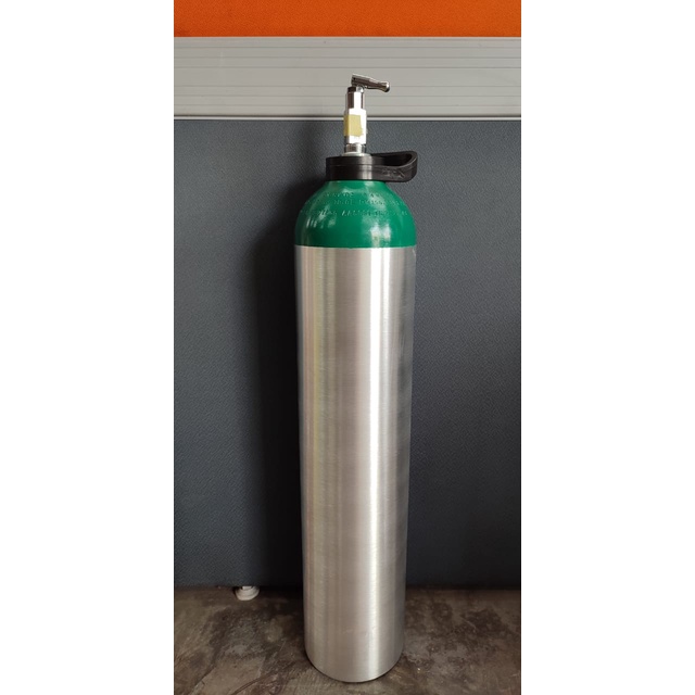 ALUMINIUM PORTABLE MEDICAL OXYGEN CYLINDER C/W GAS - PIN INDEX TYPE ...