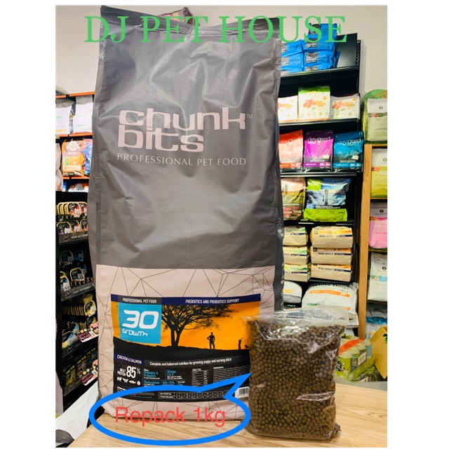 ChunkBits Growth 30 Dog Dry Food Repack 1kg | Shopee Malaysia