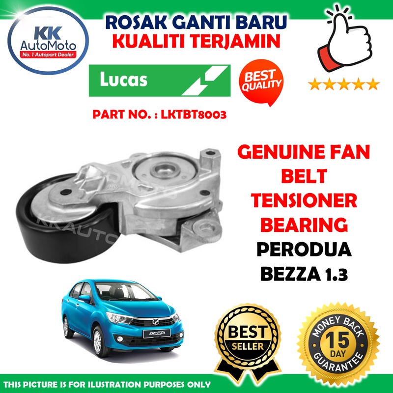 Perodua Bezza 1.3 - LUCAS Fan Belt Tensioner Bearing Assy - LKTBT8003 ...