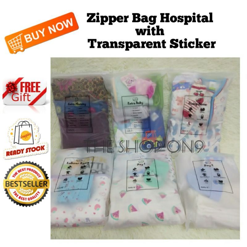 👶🏻8pcs+1🎁Plastik Hospital👶🏻DAISY & PLAIN Beg Packing Barang Keperluan ...