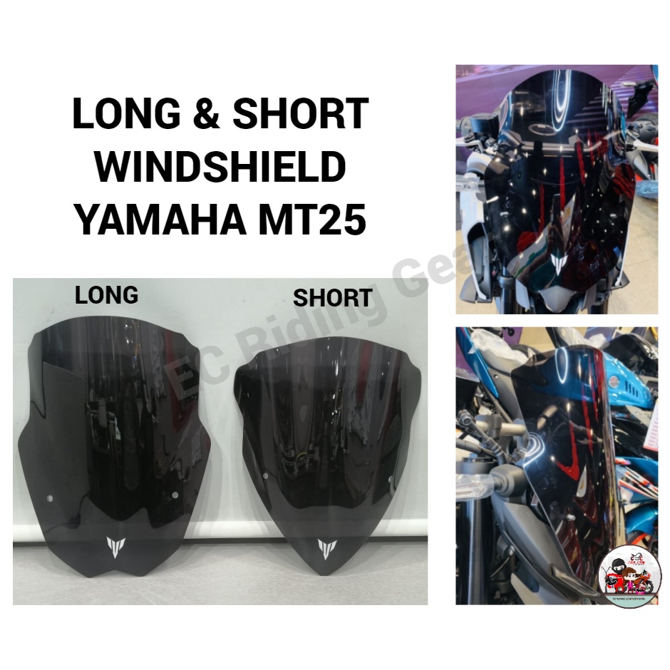 BLACK WINDSHIELD LONG/SHORT BRAKET SET YAMAHA MT25 | Shopee Malaysia