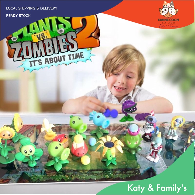 Toy EA Genuine Plants vs Zombies Soft Silicone Shooting Play Set ...