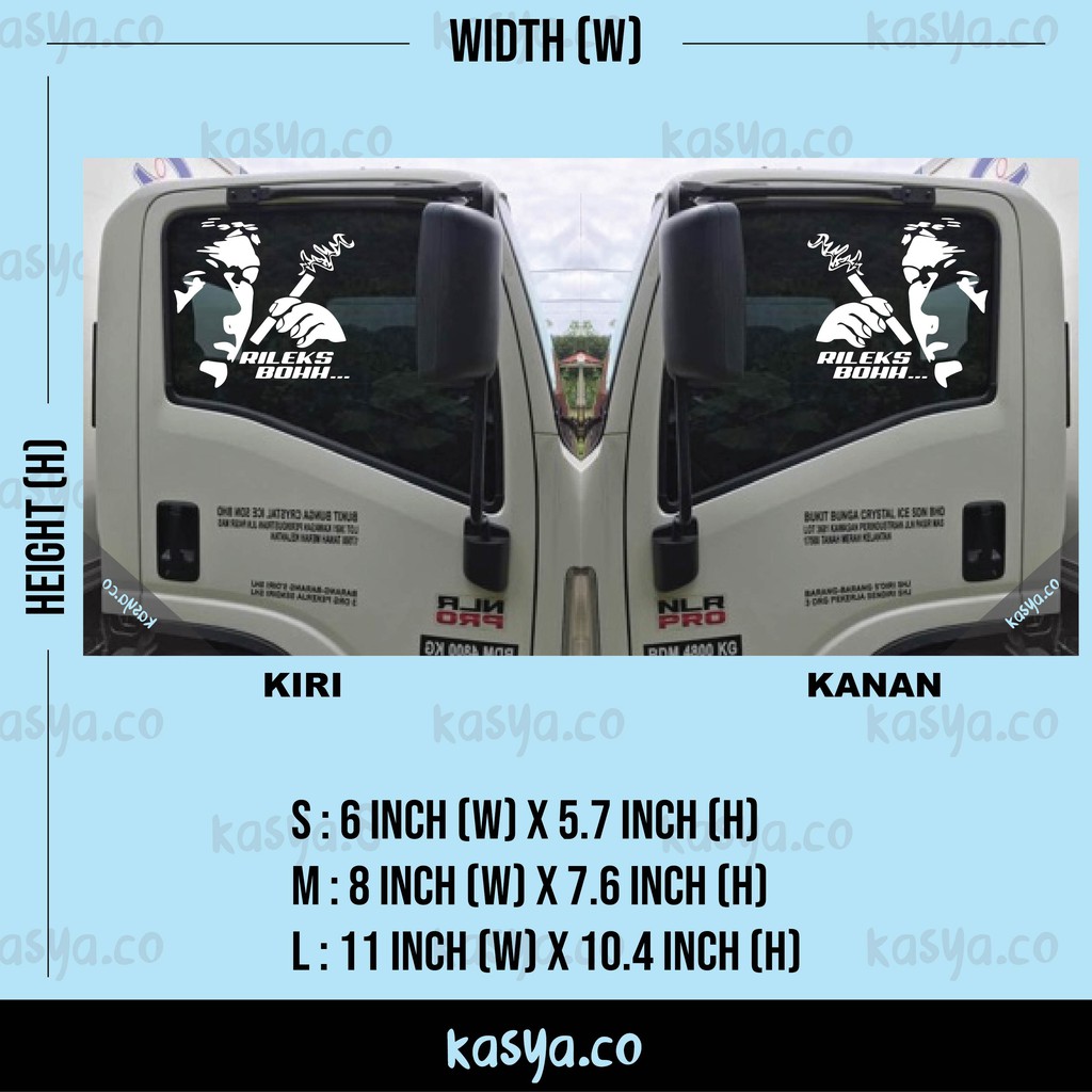 RILEKS BOH STICKER LORI vinyl sticker cutting | Shopee Malaysia