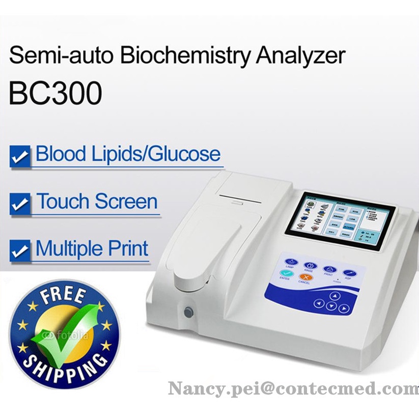 CONTEC 7" LCD CONTEC BC300 Touch Semi-automatic Blood Biochemistry ...