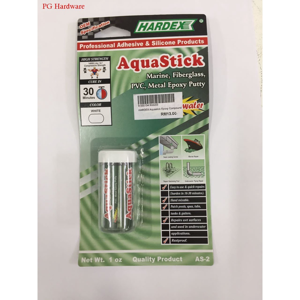HARDEX Aqua Stick ( Underwater Epoxy Compound ) | Shopee Malaysia