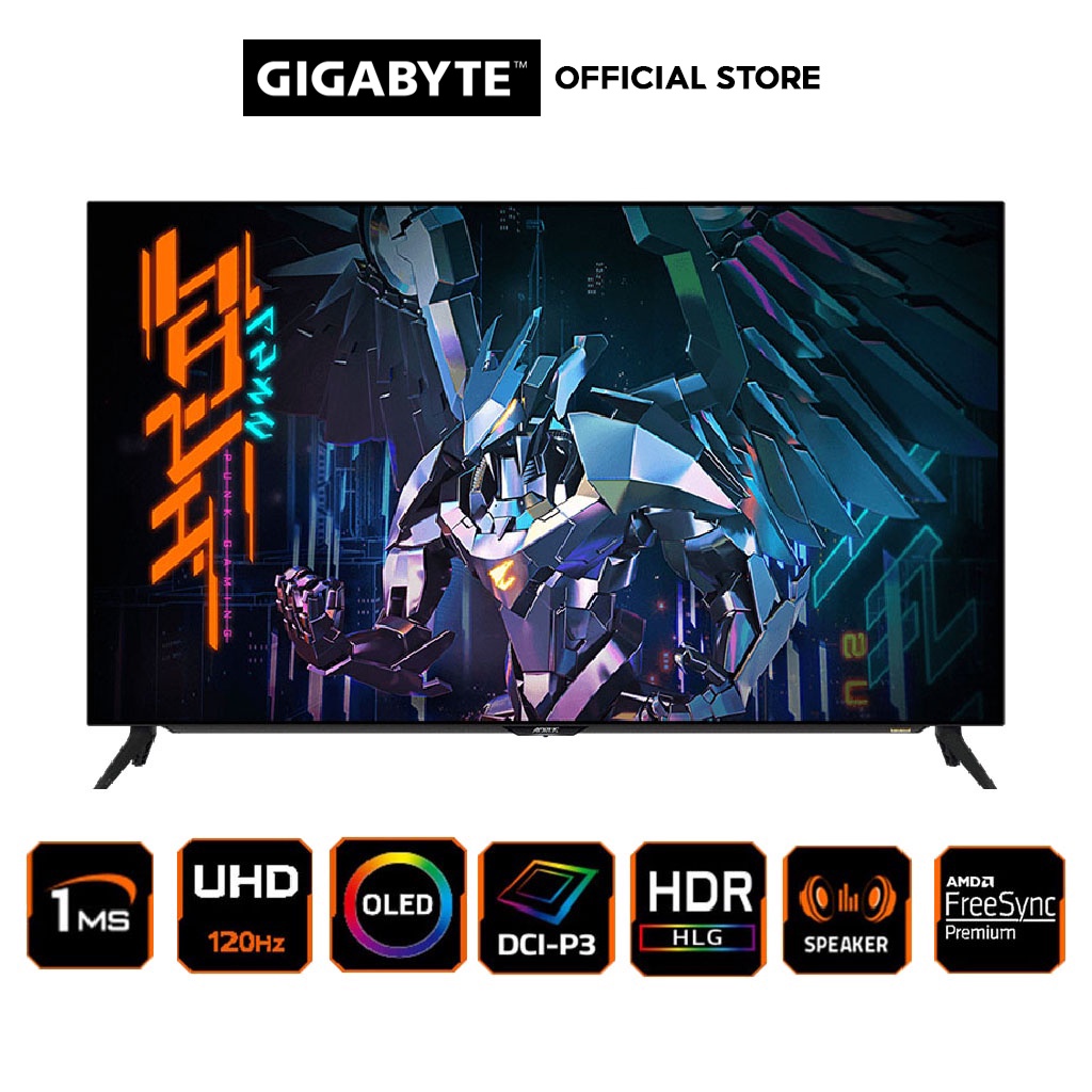 Gigabyte Aorus FO48U Tactical Gaming Monitor (47.5” OLED UHD 120HZ 1MS ...