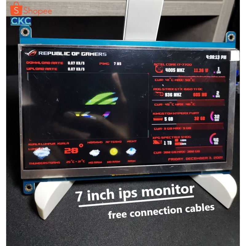 7 INCH IPS HD DISPLAY MONITOR / SENSOR PANEL / MINING MONITOR | Shopee ...