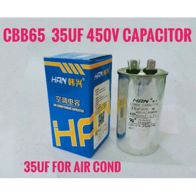 HAN 35uf 450V Air Cond Capacitor kapasitor condensor | Shopee Malaysia