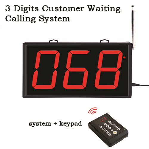 Queue Number Calling System Display 3 Digit LED Display Customer Waiting Counter Calling System ...