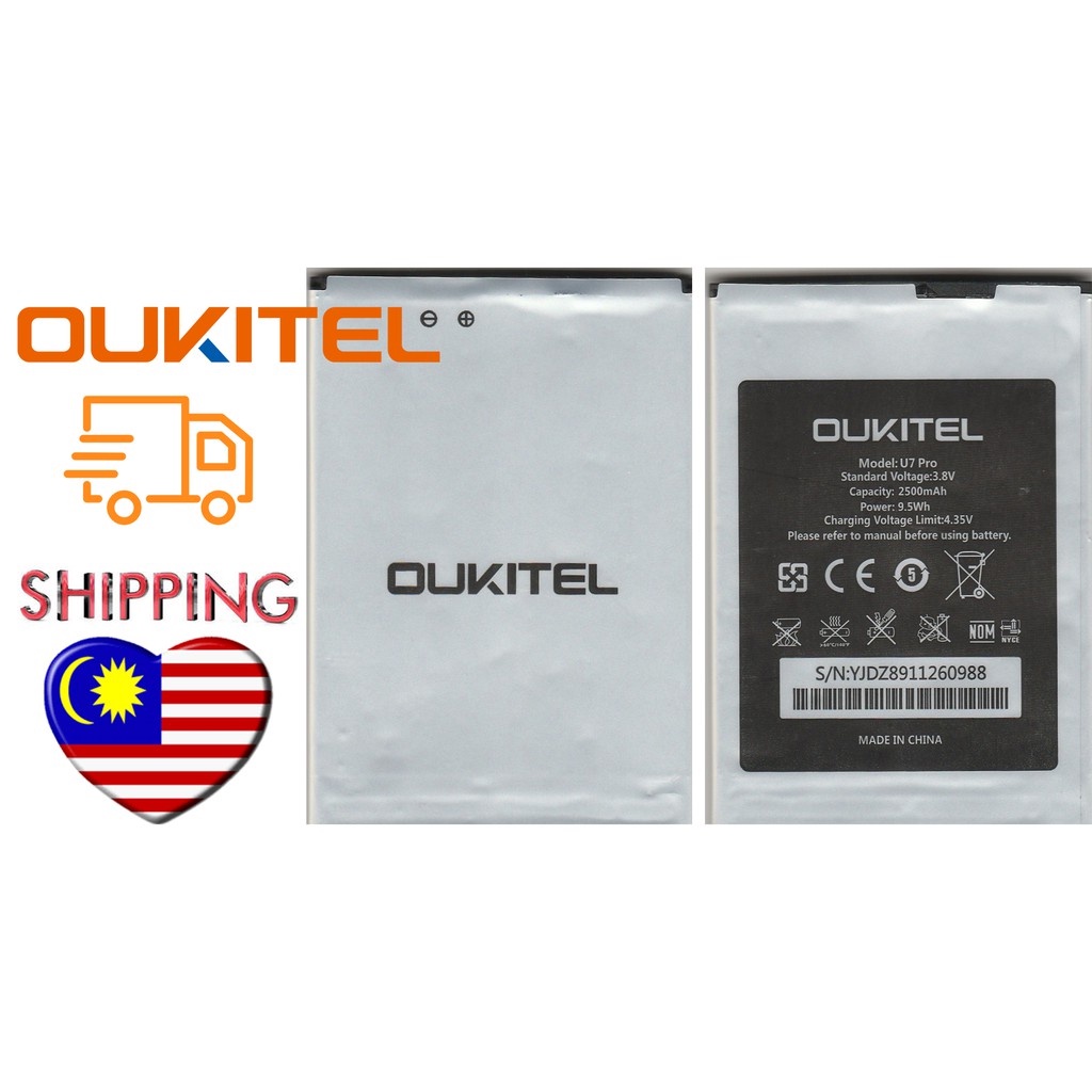 OUKITEL WP19 Battery Bateri pin connector / U7 PRO BATTERY 2500MAH U7PRO BATERI BATERY OKITEL ...