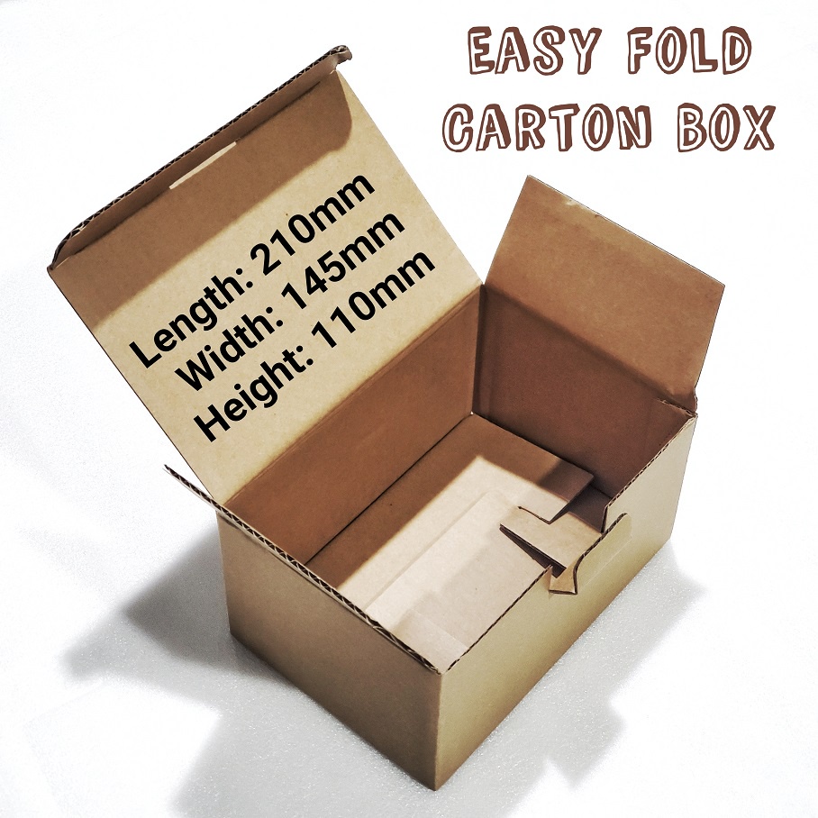 Medium Small Packaging Box | Carton Box | Kotak Kertas | Easy Fold ...