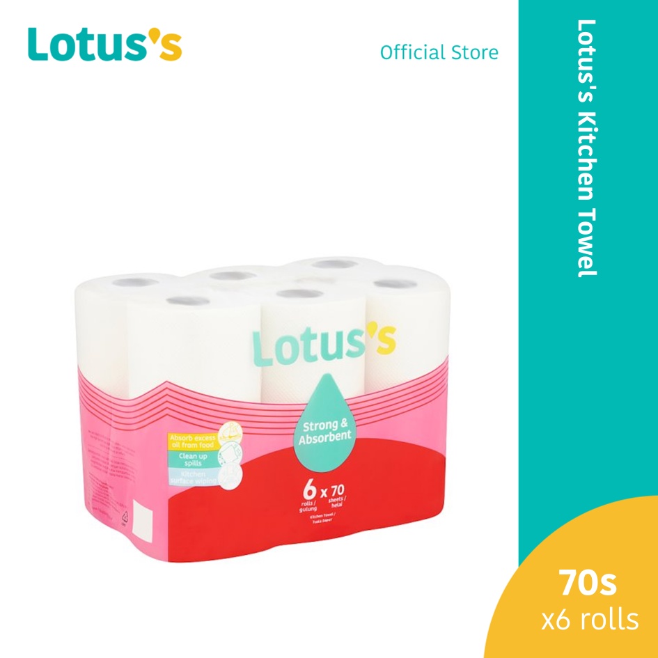 Lotus's Kitchen Towel (70 Sheets x 6 Rolls) | Shopee Malaysia