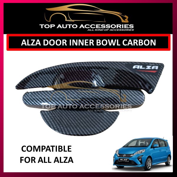 ALZA (2009-2021 OLD DOOR HANDLE COVER / DOOR INNER BOWL COVER CARBON ...